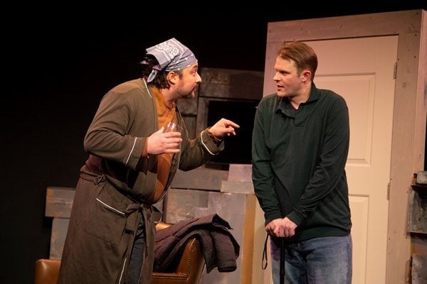 Two mad men vent their rage and the reasons in the dark comedy ...